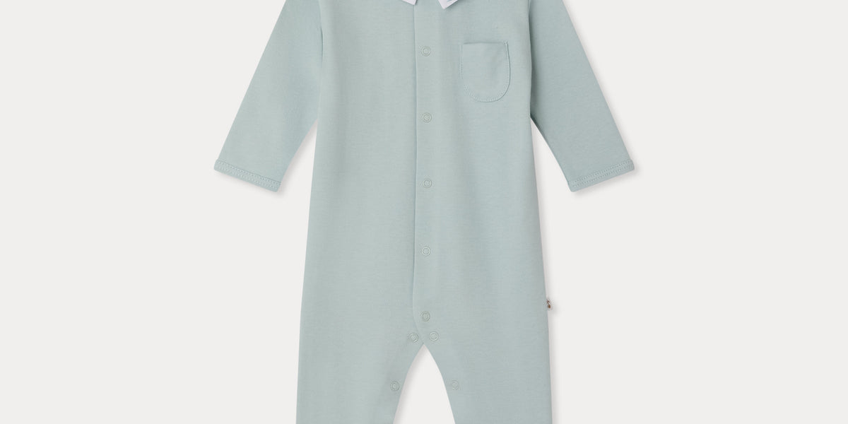 Anton hand-embroidered whale and seashell pyjamas in organic cotton ...
